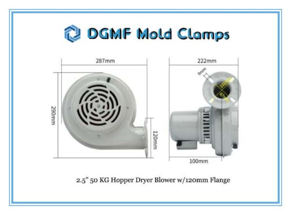 DGMF Blowers for Hopper Dryers 25-200KG | DGMF Mold Clamps Manufacturer