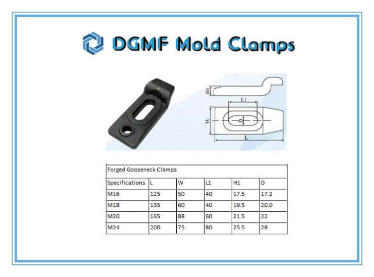 Forged Gooseneck Clamps Manufacturer | DGMF Mold Clamps Manufacturer